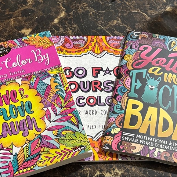 Other | Colorful Adult Coloring Books Set | Poshmark